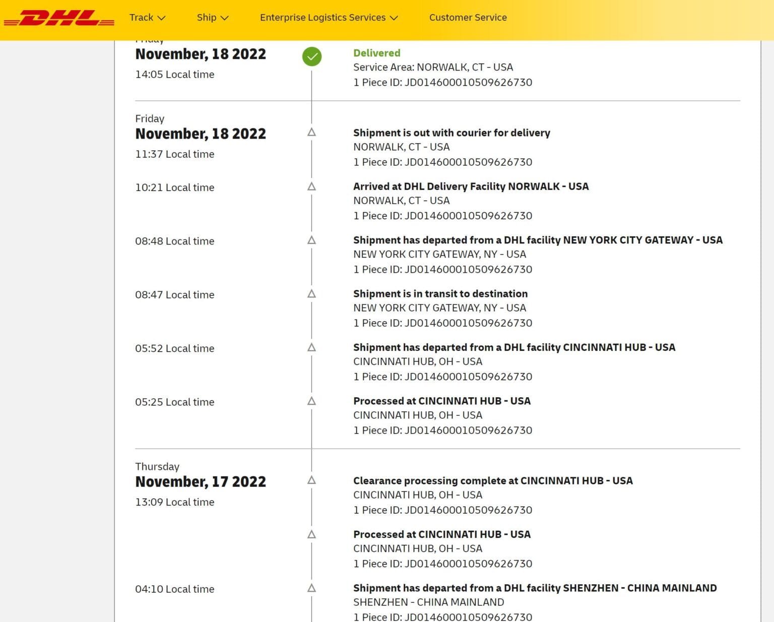 DHL Shipping from China to USA: Time & rates and more.