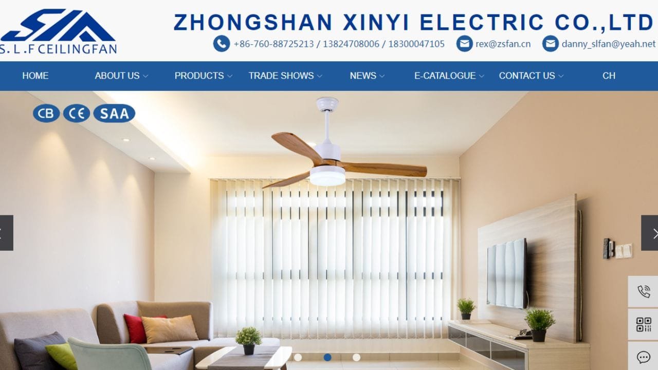 Top 21 Ceiling Fan Manufacturers and Suppliers in China